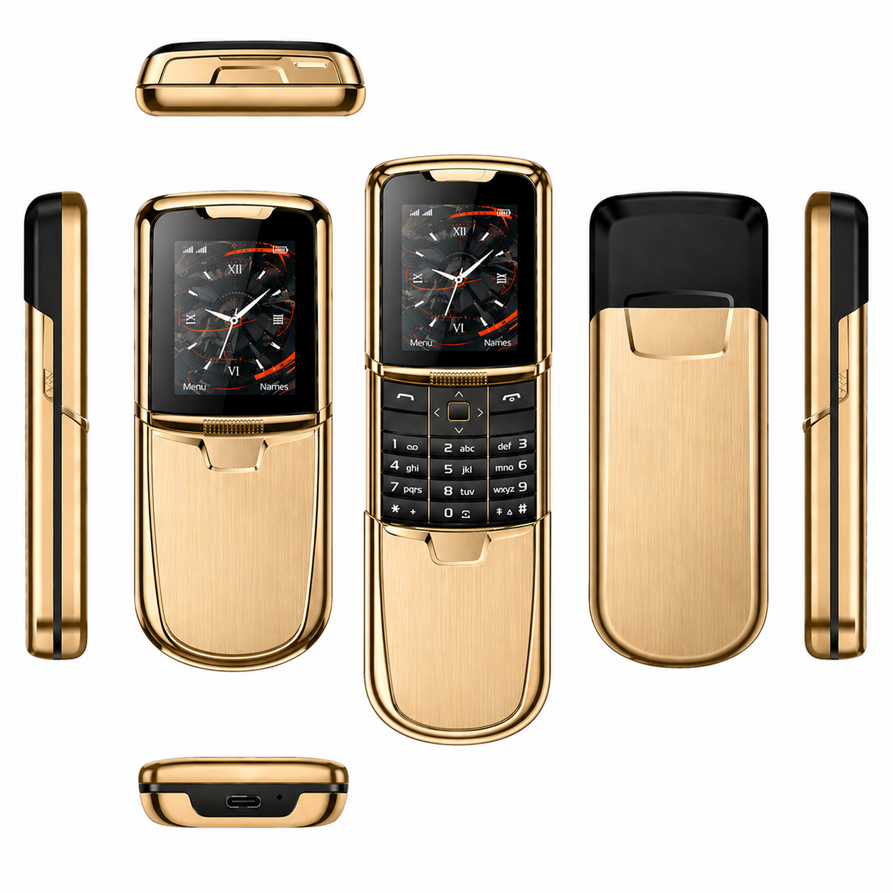 Classic Luxury Sliding Phone Retro Metal Mobile Elegant Design | Ch...