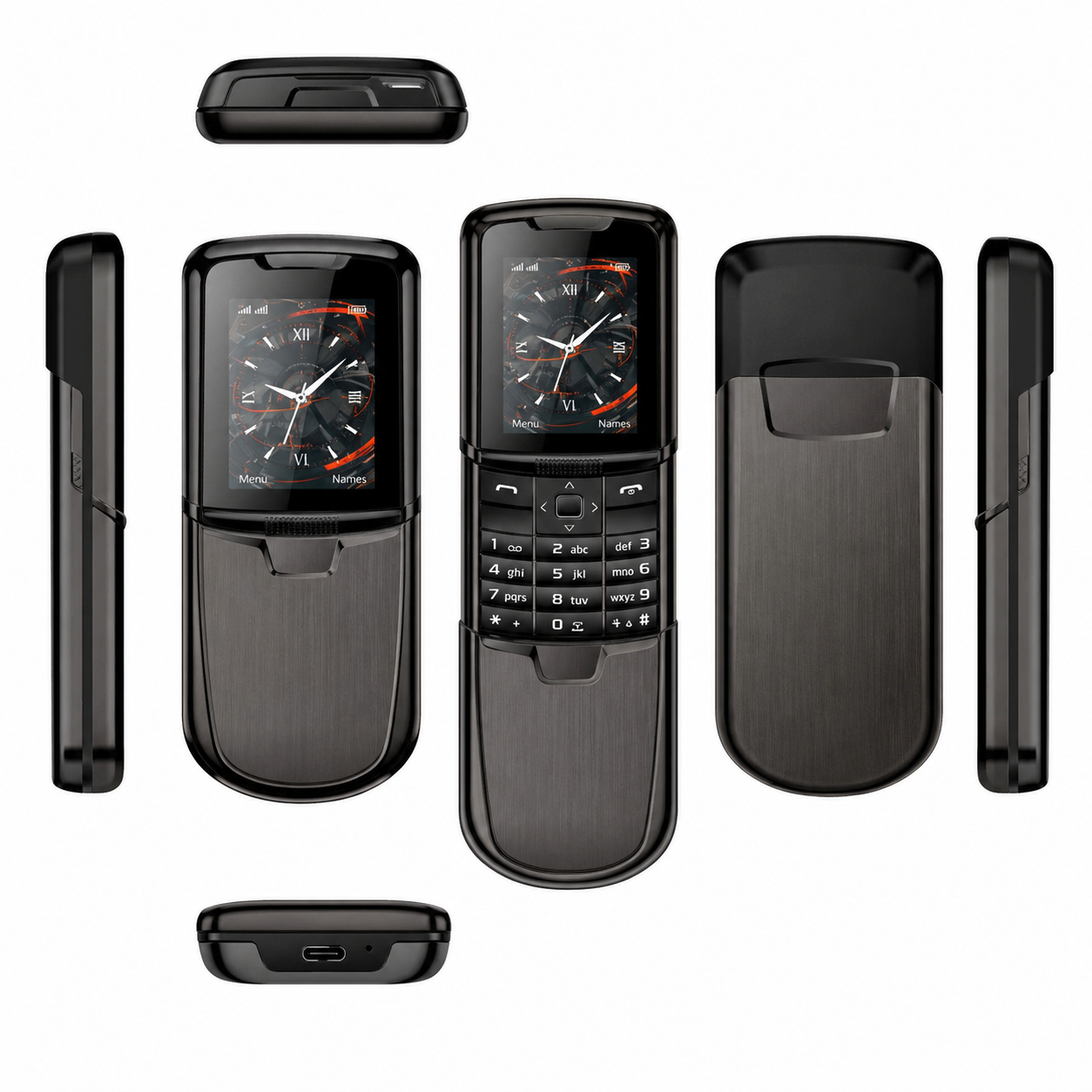 Classic Luxury Sliding Phone Retro Metal Mobile Elegant Design | Ch...